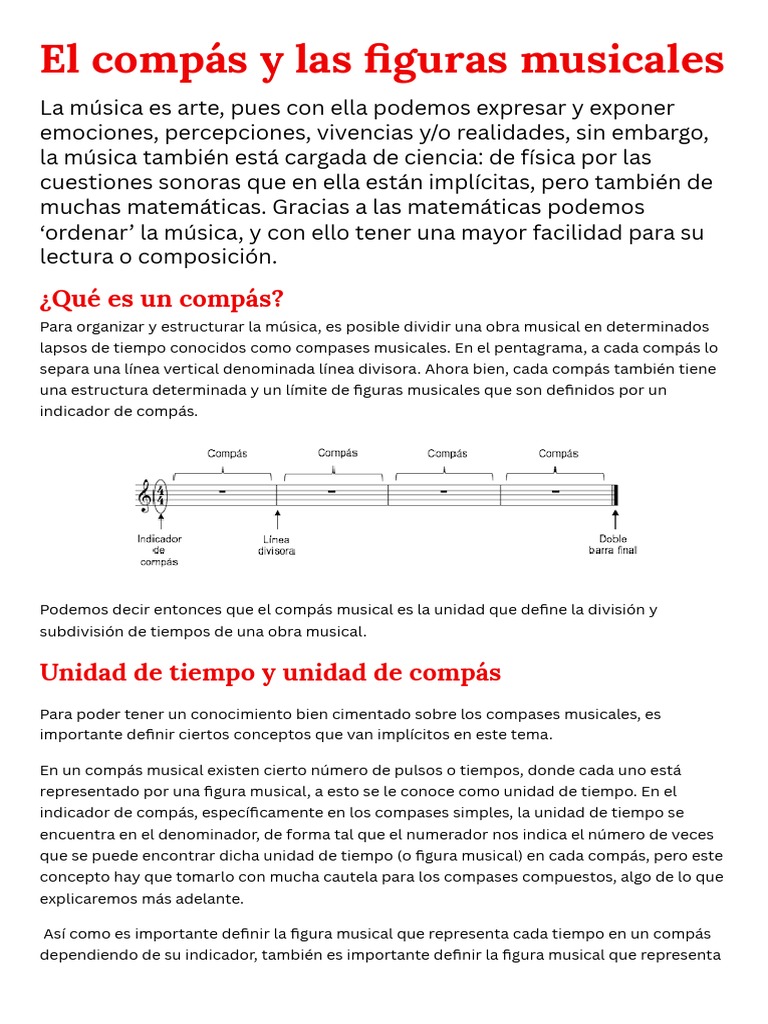 El Compás | PDF | Elementos de la música | Musicología