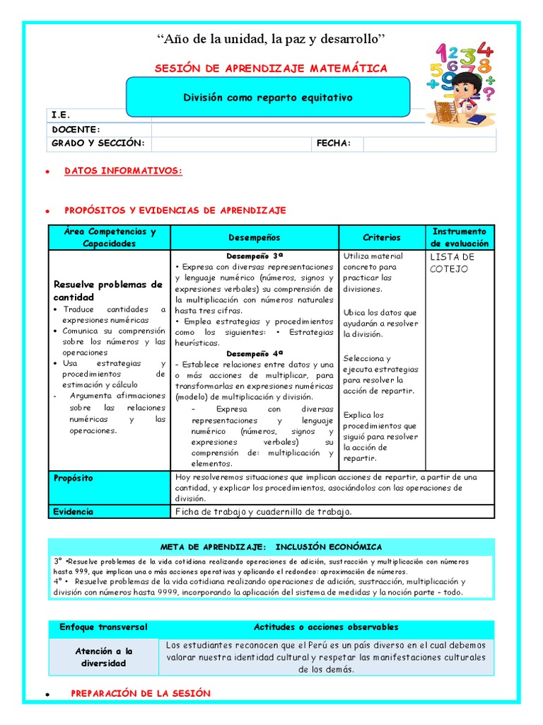IV Ses Mate Juev 6 División Equitativa | Descargar gratis PDF ... IV Ses Mate Juev 6 División Equitativa | Descargar gratis PDF ...