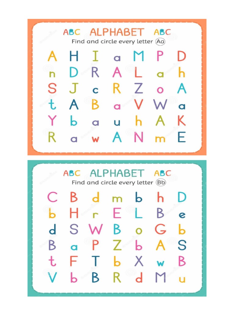 Find and Circle The Letter | PDF