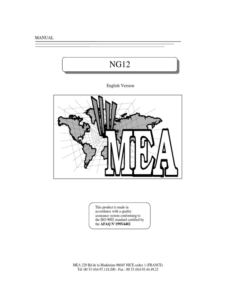 NG12 Elevator Control Manual | PDF | Elevator | Relay
