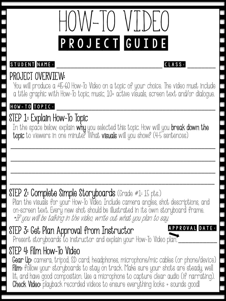 How-To Video Project Guide | PDF | Video
