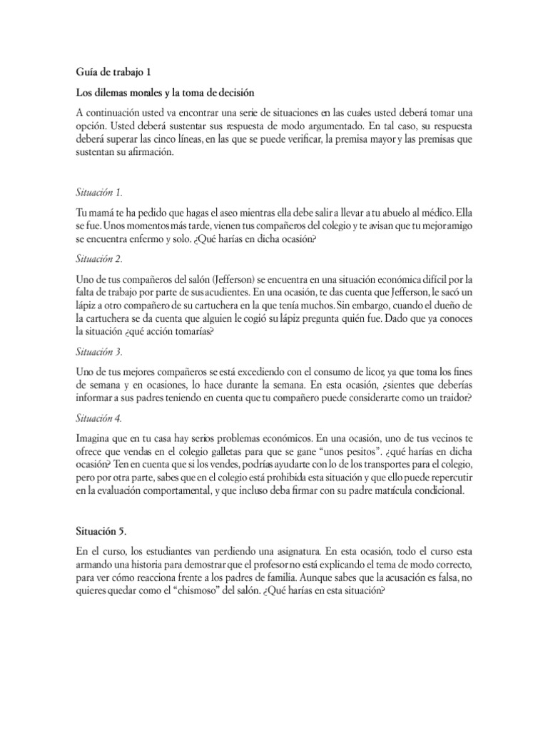 Dilemas Morales Pdf