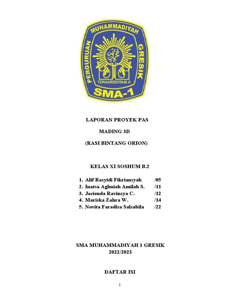Laporan Proyek Mading 3D | PDF