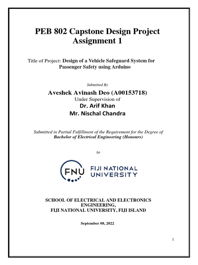 PEB 802 Capstone Design Project II Progress Assessment 1 Template | PDF | Force | Accelerometer