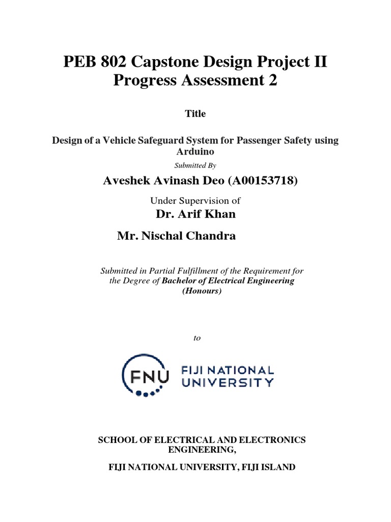 PEB 802 Capstone Design Project II Progress Assessment 2 | PDF | Global Positioning System ...
