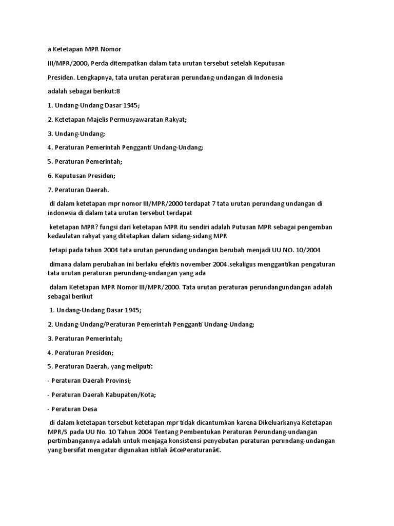 A Ketetapan MPR Nomor | PDF