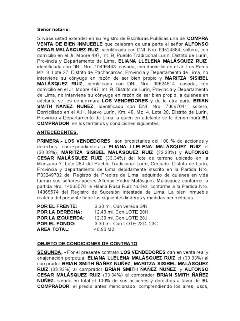 Minuta FINAL Junio | Descargar gratis PDF | Derecho civil (sistema legal) | Derecho privado