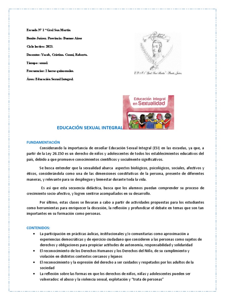 Esi 2023 | PDF | Educación sexual | Comportamiento