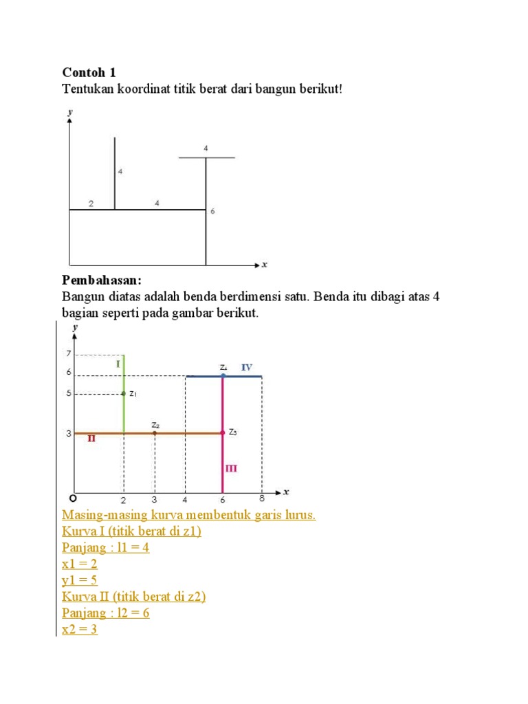 Titik Berat Benda Berdimensi Satu | PDF