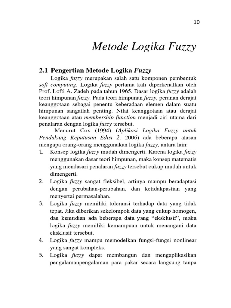 Metode Logika Fuzzy | PDF