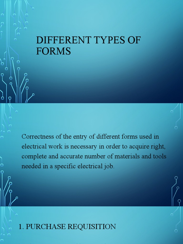 Different Types of Forms | PDF