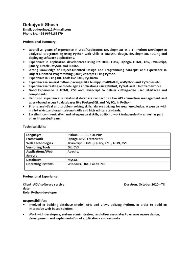DEbajyoti CV | PDF | Model–View–Controller | World Wide Web