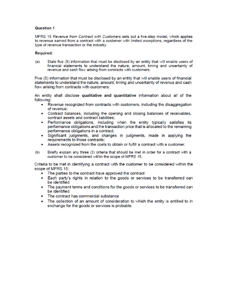 MFRS 15 TUTORIAL | PDF