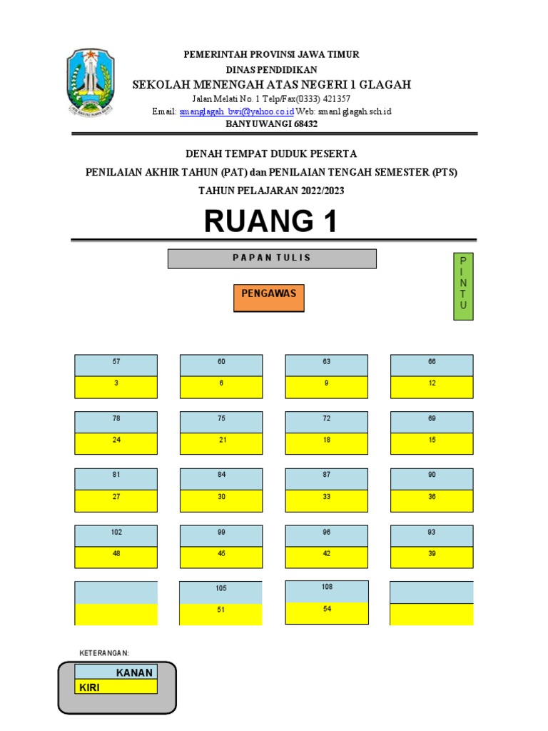 Denah Tempat Duduk | PDF