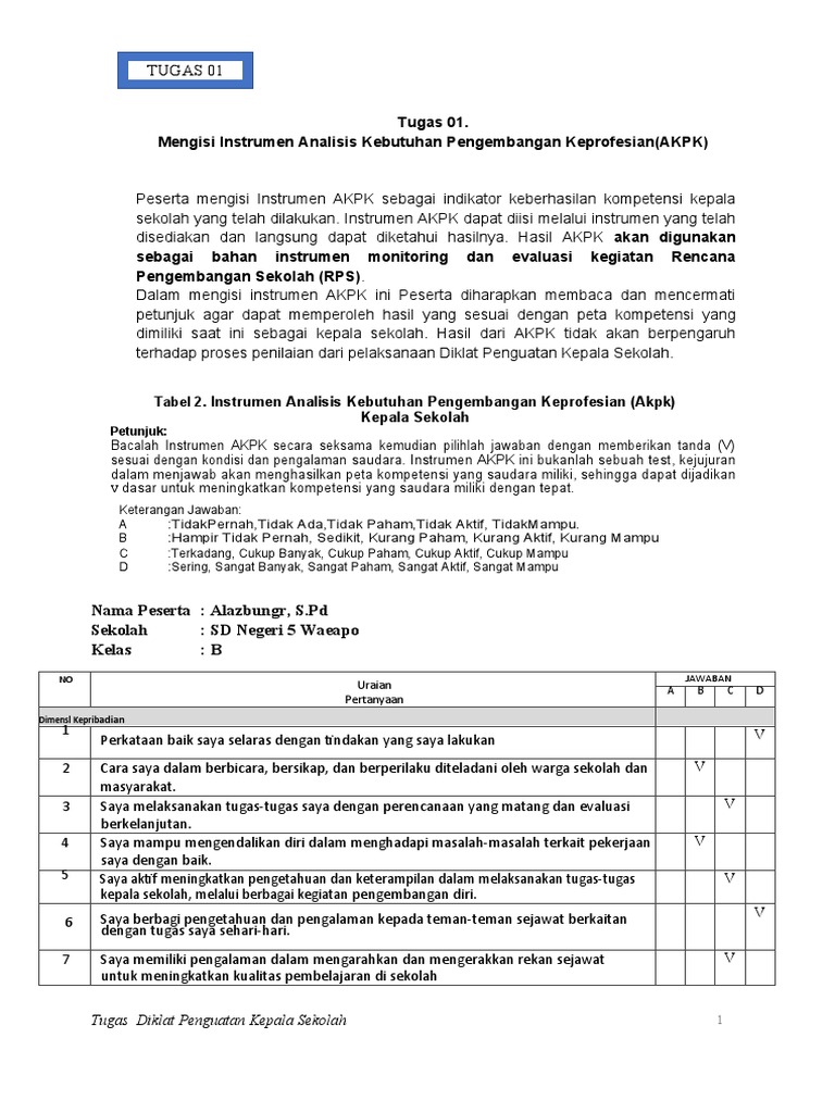 LK 01 Pak Doni.S.Pd | PDF