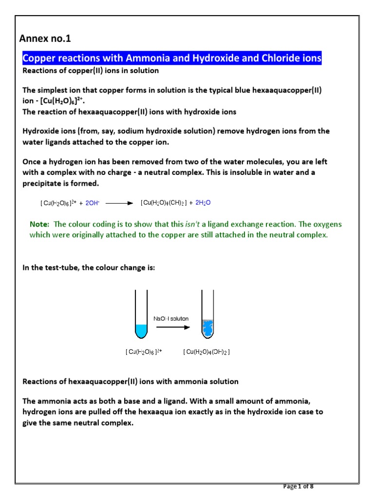 2annex No.1 and 2 (Colors Document For Transition Metal) | PDF ...