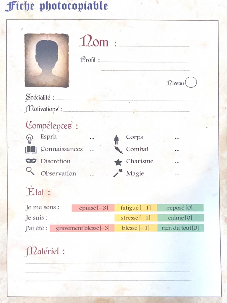 Fiche Perso Simple | PDF