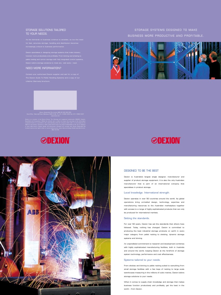Dexion Pallet Racking Solutions Overview | PDF | Pallet | Beam (Structure)