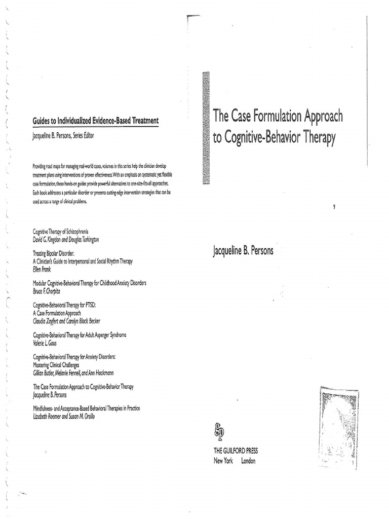 The Case Formulation Approach | PDF