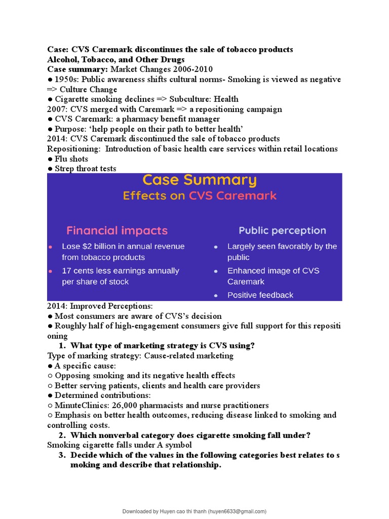Case CB | PDF | Smoking | Tobacco Smoking