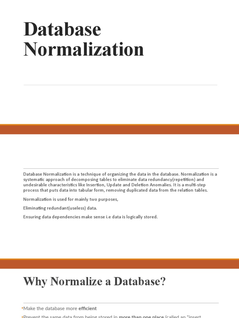 Database Normalization Pdf Databases Computer Programming 1903
