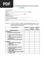 Learning Disabilities-Checklist (Example) | PDF | Word | Learning ...