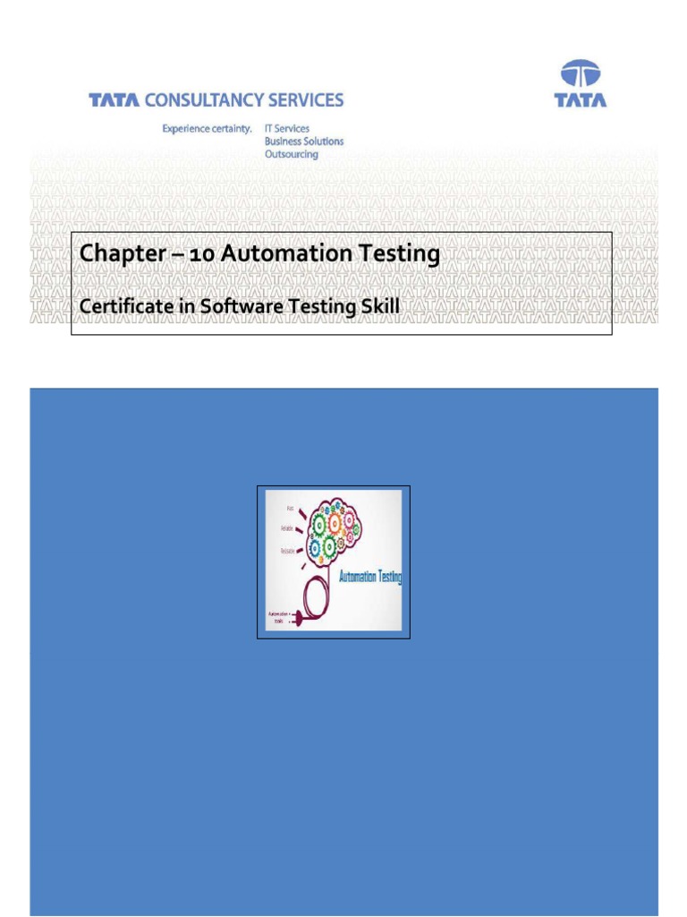 Chapter 10 Automation Testing V1 1 Pdf Software Testing Selenium Software