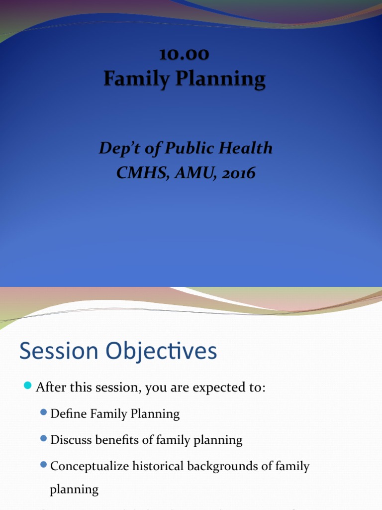 Part I Family Planning 1 | PDF | Family Planning | Birth Control