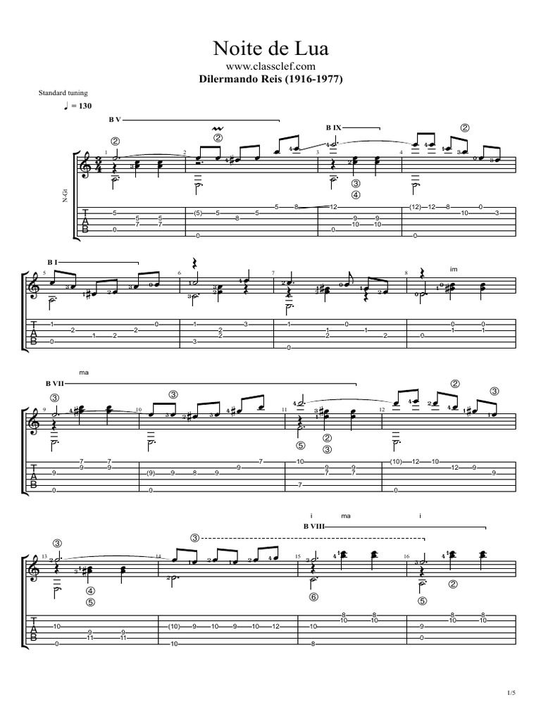 Partition Guitare Noite de Lua | PDF | Théorie (échecs) | Échecs