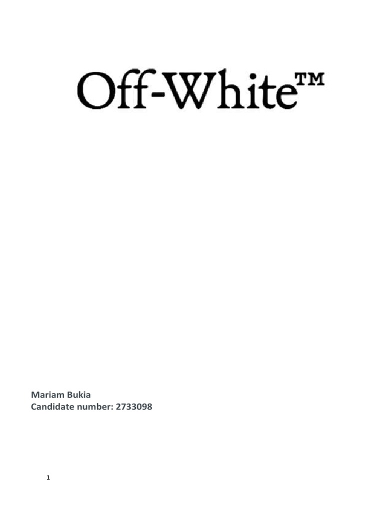 Marketing Off-White | Download Free PDF | Brand | Pricing