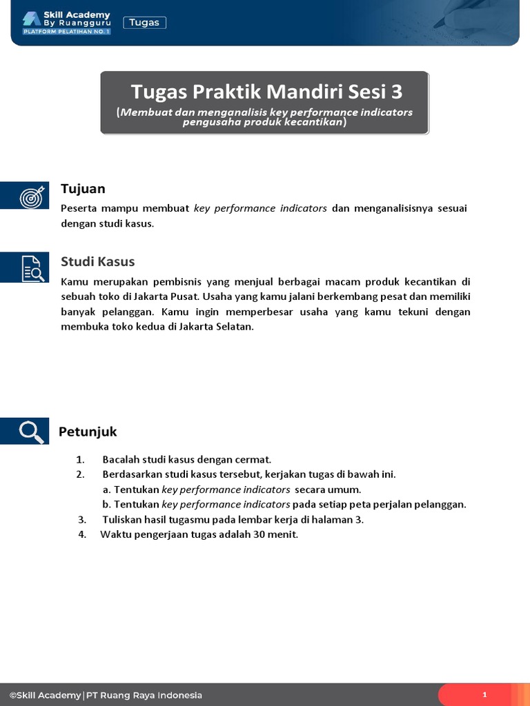 TPM 3 Membuat Dan Menganalisis KPI (Nasri Ratunnisa) | PDF