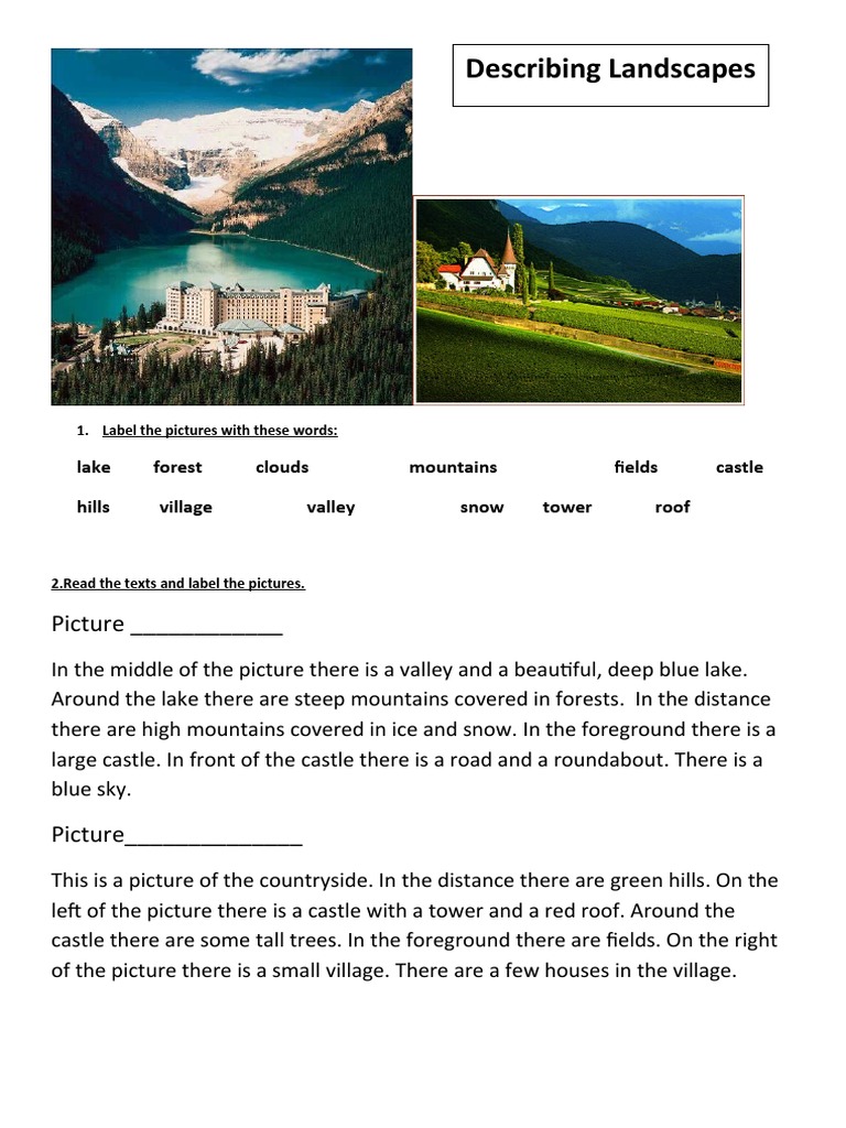 Describing Landscapes and Scenery | PDF