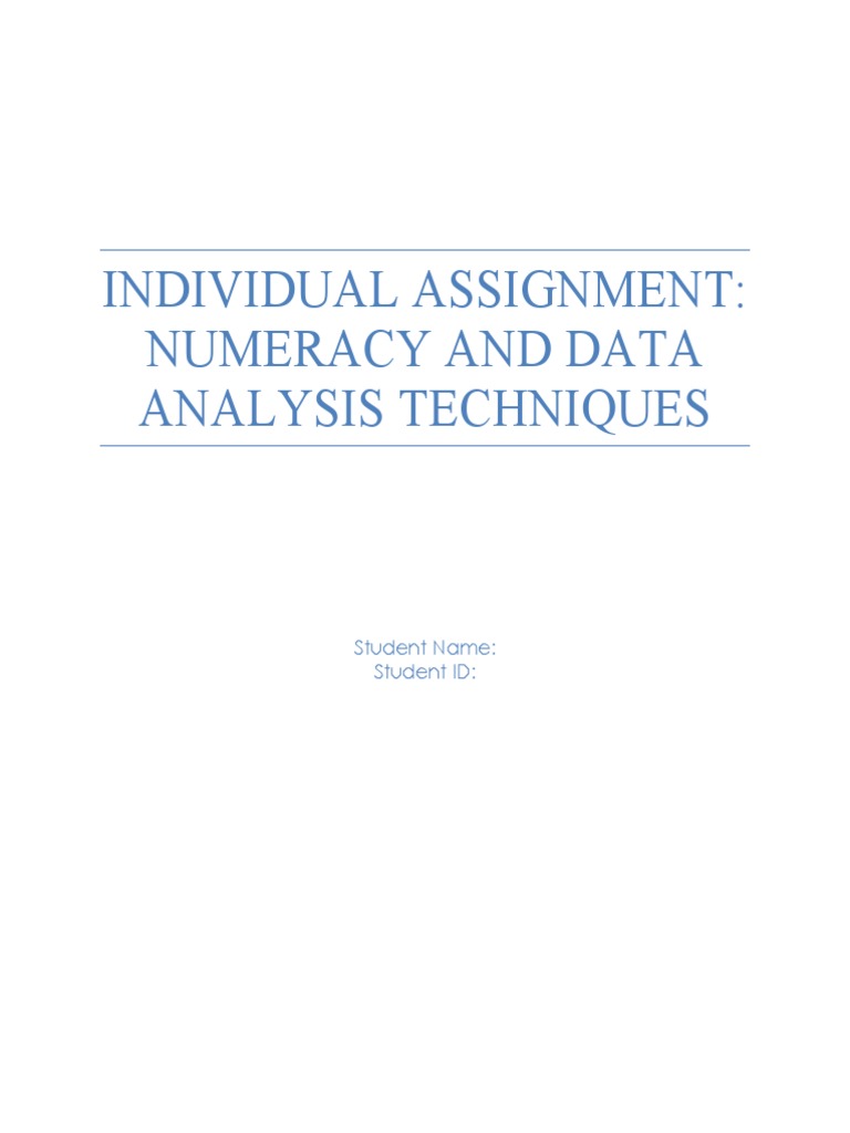 Individual Assignment - Data Analysis Techniques | PDF | Median | Mode (Statistics)