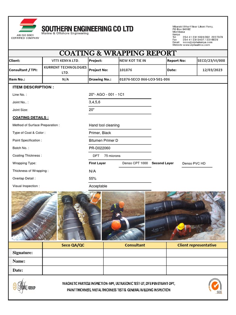 Coating & Wrapping Report | PDF