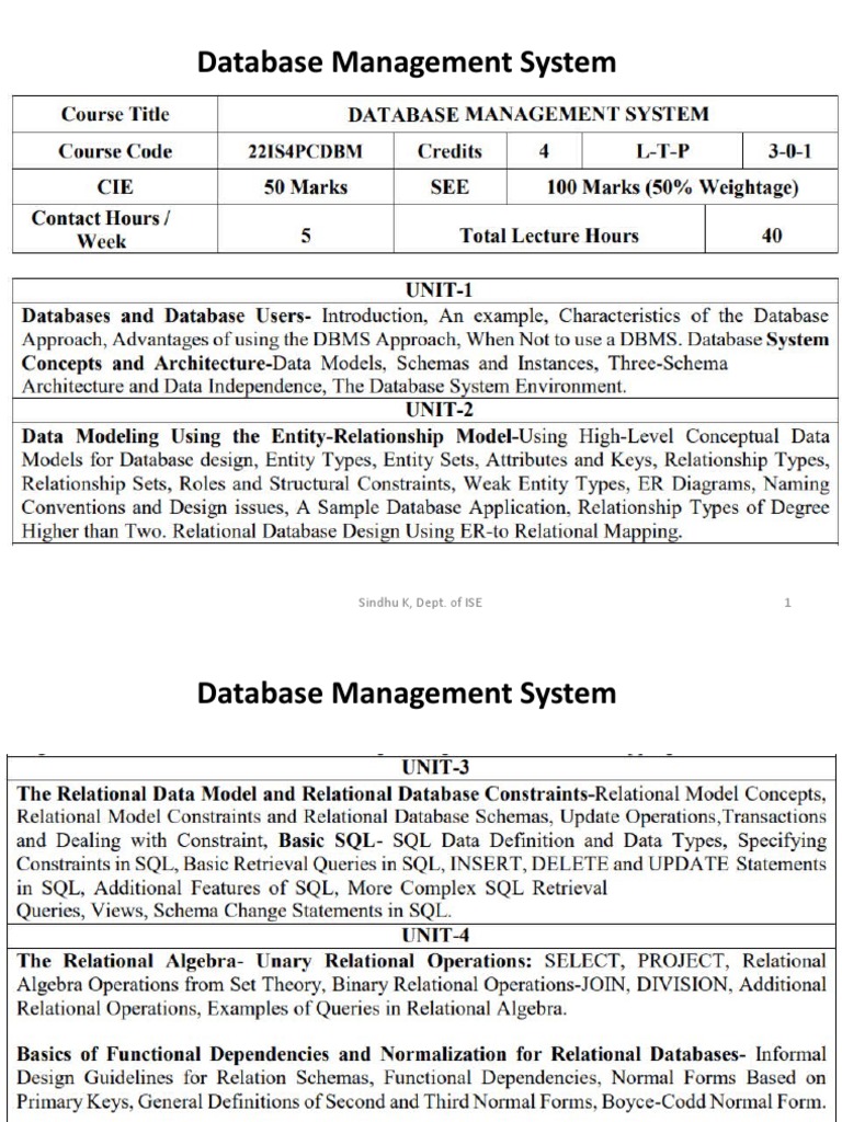 DBMS - Part 1 | PDF | Relational Database | Databases DBMS - Part 1 | PDF | Relational Database | Databases