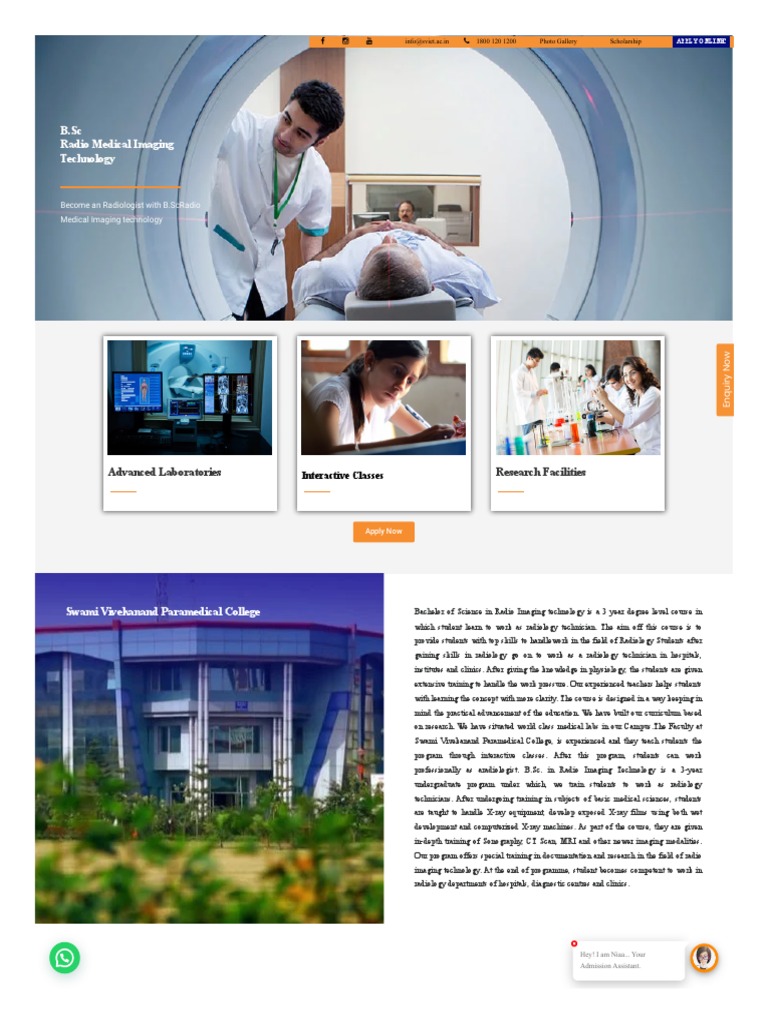 B.Sc in Radio Imaging Technology at SVIET | PDF | Radiology | Medical ...
