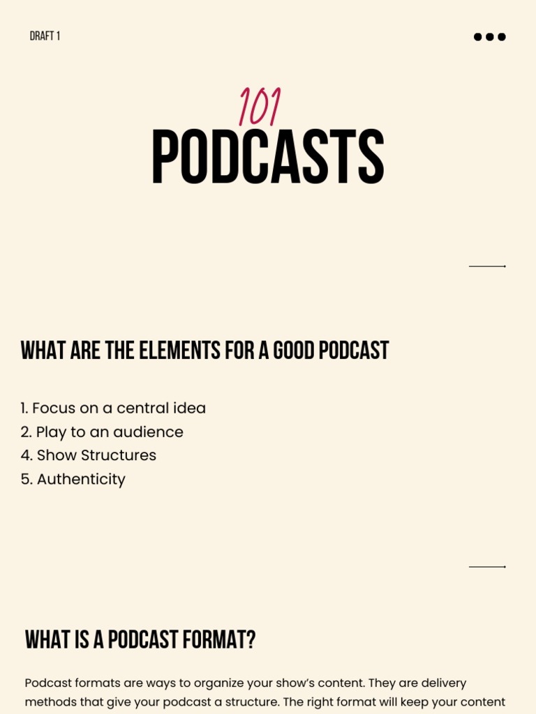 Pod 101 | PDF | Podcast | Entertainment