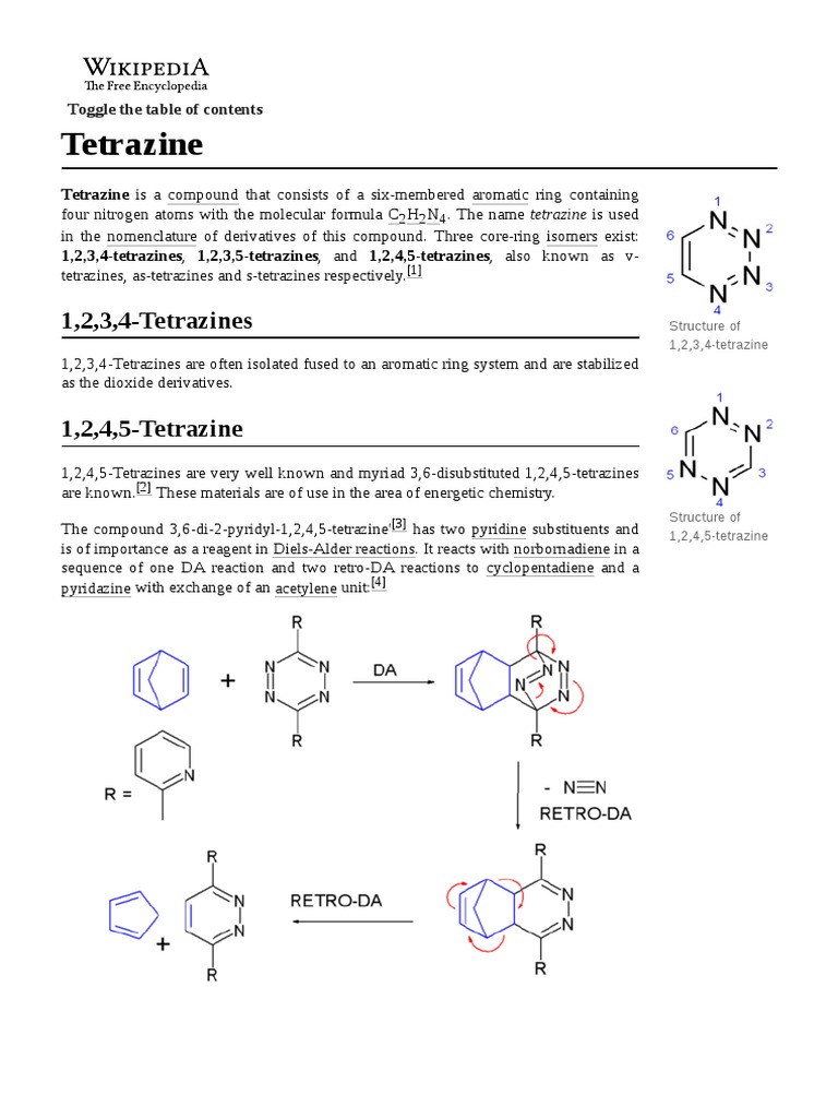 Tetrazine | PDF | Pyridine | Physical Sciences