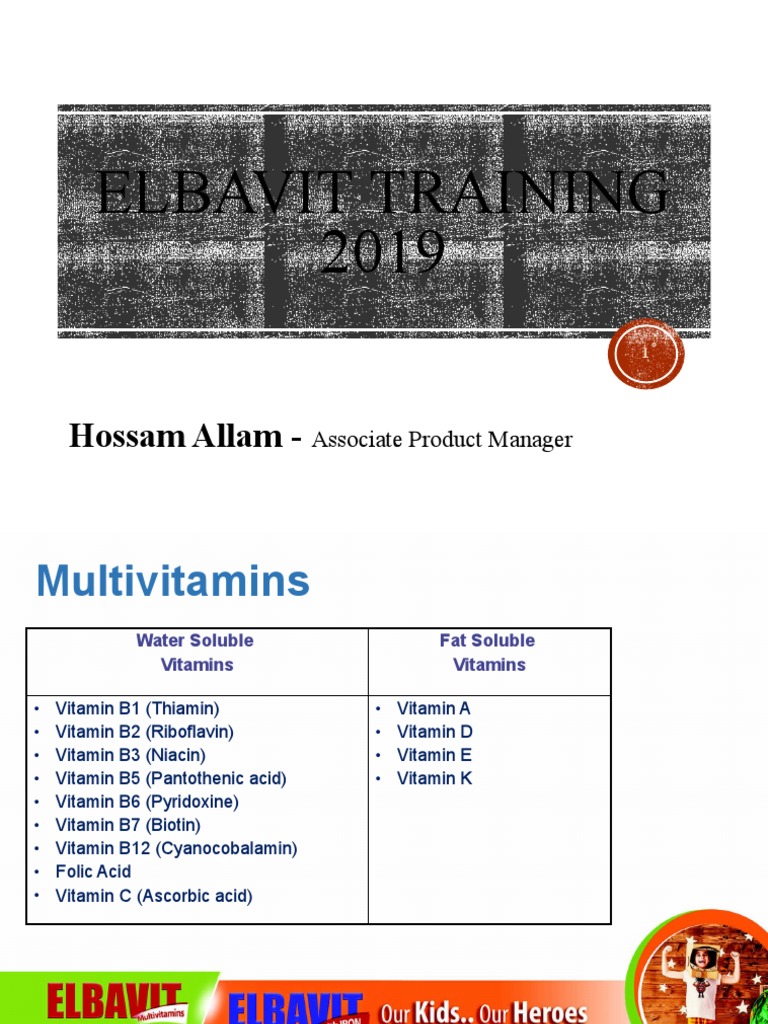 Elbavit Training 2019 | PDF | Vitamin | Metabolism