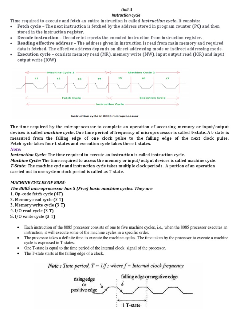 Unit-3 Instruction Cycle | PDF | Central Processing Unit | Random ...