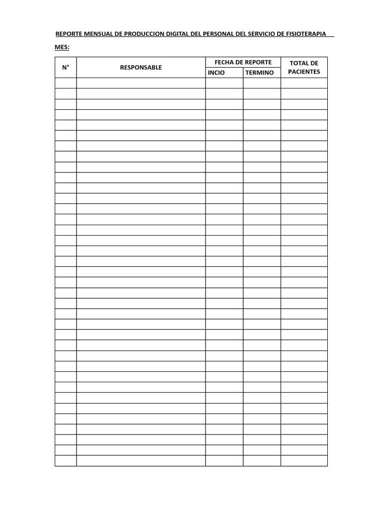 Hoja de Reporte Digital | PDF