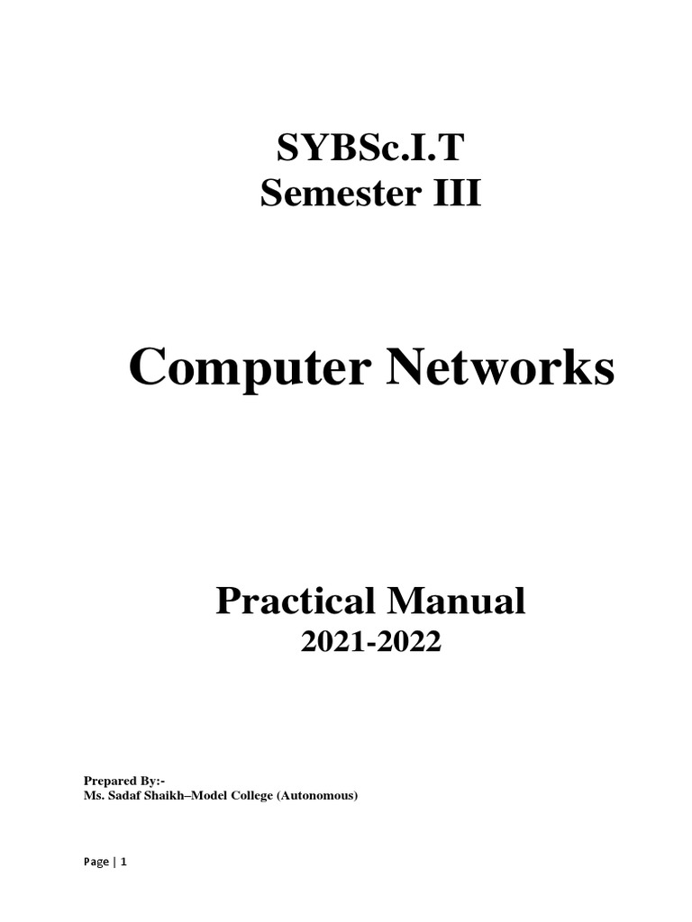 CN Practical Manual | Download Free PDF | Ip Address | Routing