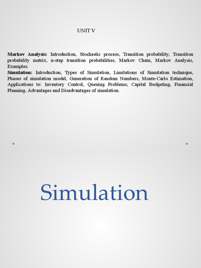 Simulation 1 V Pdf Simulation Mathematical Model 4578