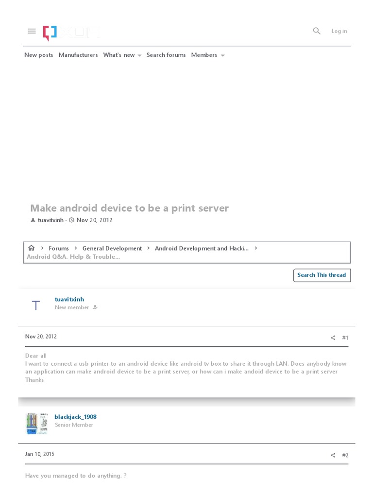 Make Android Device To Be A Print Server: New Posts Manufacturers What's New Search Forums ...