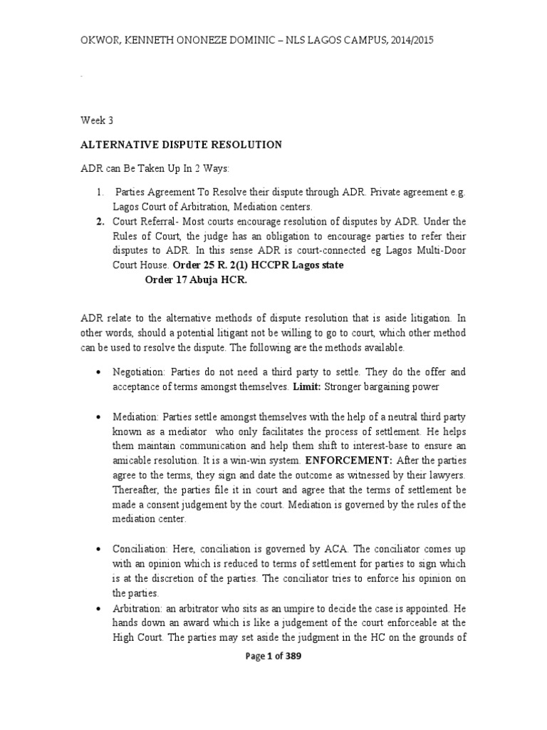 Viola CIVIL LITIGATION | PDF | Alternative Dispute Resolution | Mediation