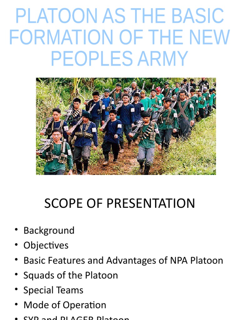 Guerilla PLTN As The Basic Formation of NPA | PDF | Platoon | Military ...