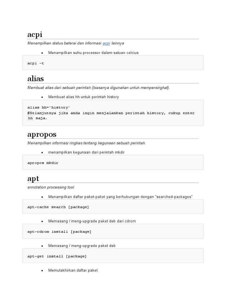 Perintah Dasar Linux | PDF | Metode & Bahan Ajar | Teknologi & Rekayasa