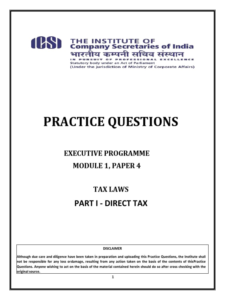 Income Tax Practice Questions 2023 | PDF | Employee Benefits | Expense