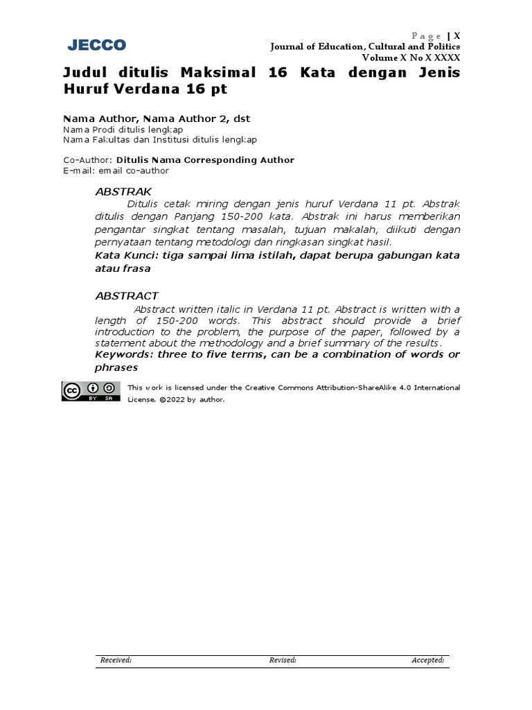 Template JECCO | PDF