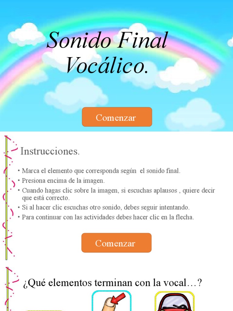 Sonido Final Vocalico | PDF